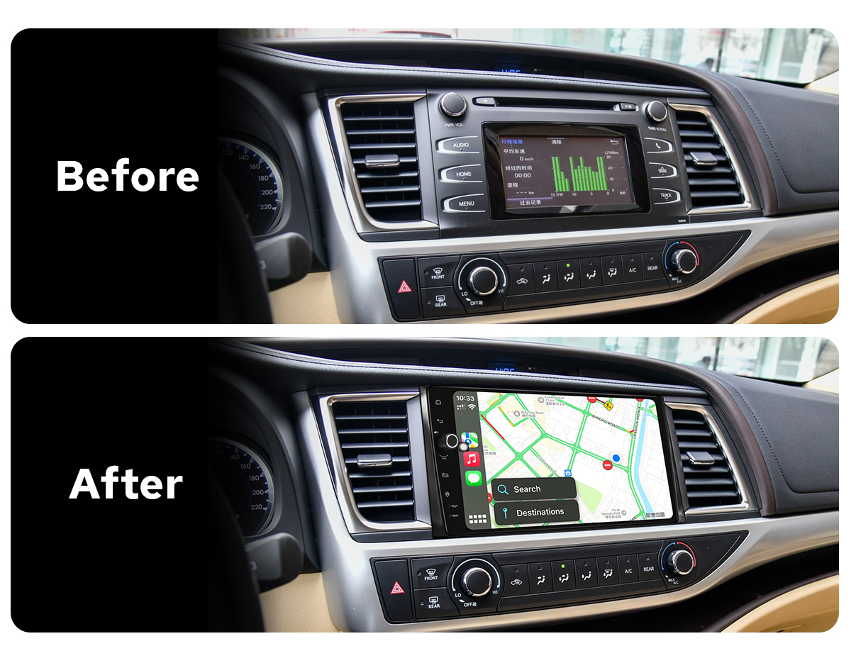 Latest Android Car Navigation System for Toyota Highlander 2014-2018 ...
